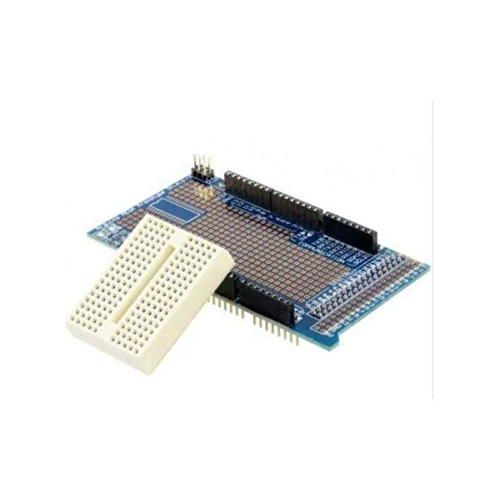 En Ucuz Elektronikport Arduino Mega 2560 R3 Proto Shield + Breadboard