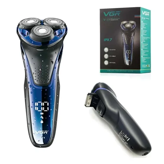 En Ucuz Gunluk Sakal Tıras Makınesı Sarjlı Lcd Ekran Profesyonel Vgr V-306