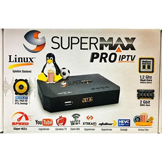 En Ucuz Supermax Pro Iptv Linux Hd Uydu Alıcısı
